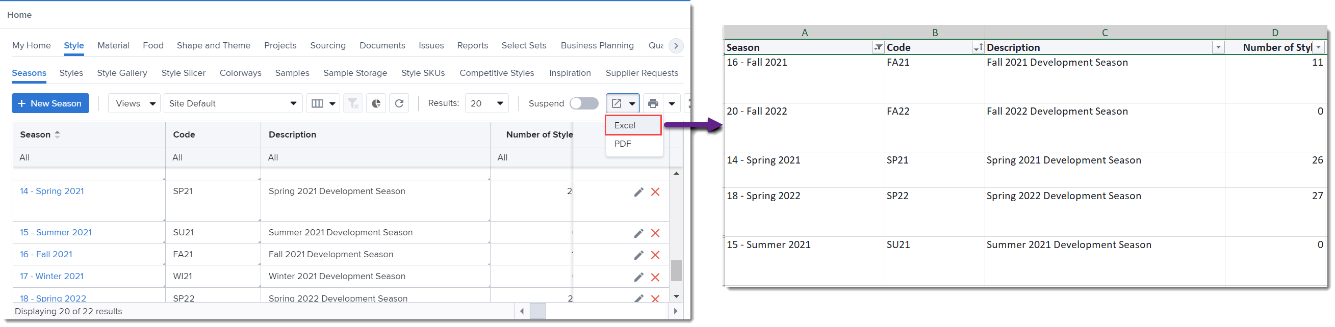 Enable Export to Excel